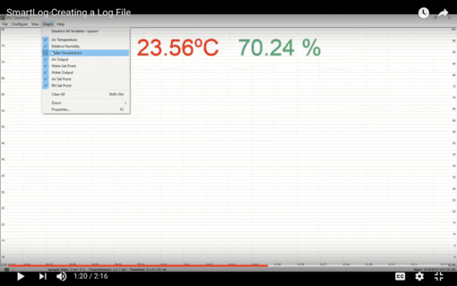 Opening SmartLog and Creating A Log File - Parameter